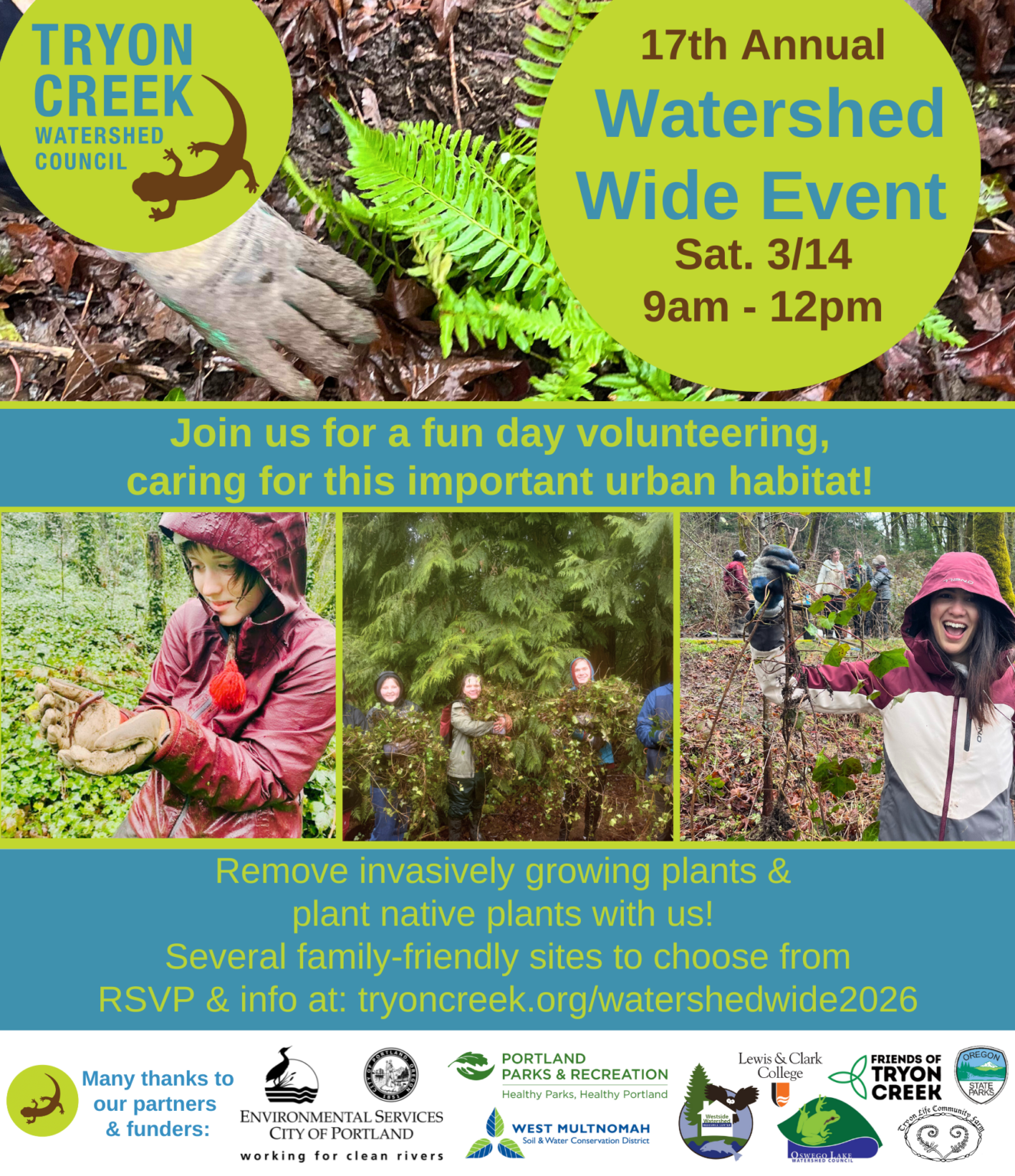 Watershed Wide 2026 & Tryon Creek Community Celebration! – Tryon Creek ...